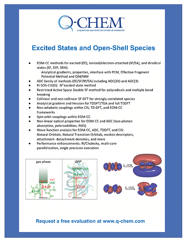 Excited States and Open-Shell Species whitepaper for distribution | Q-Chem